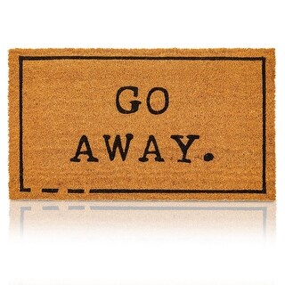 Natural Coco Coir 'Go Away' Welcome Mat Outdoor Rug - Bed Bath & Beyond ...