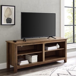 58 inch Wood TV Media Stand Storage Console in Reclaimed Barnwood - 58 ...
