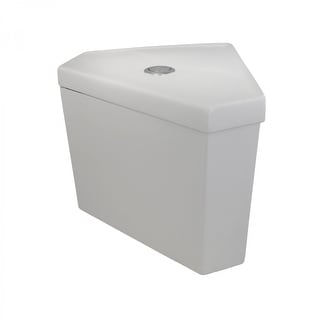 Troyt White Ceramic Corner 2 Piece Toilet Tank Only - Bed Bath & Beyond ...