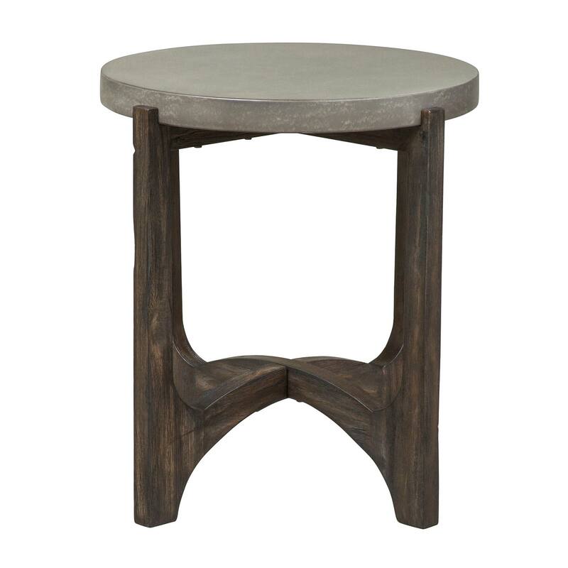 Cascade Wire Brush Rustic Brown 3 Piece Set (1-Cocktail 2-End Tables ...