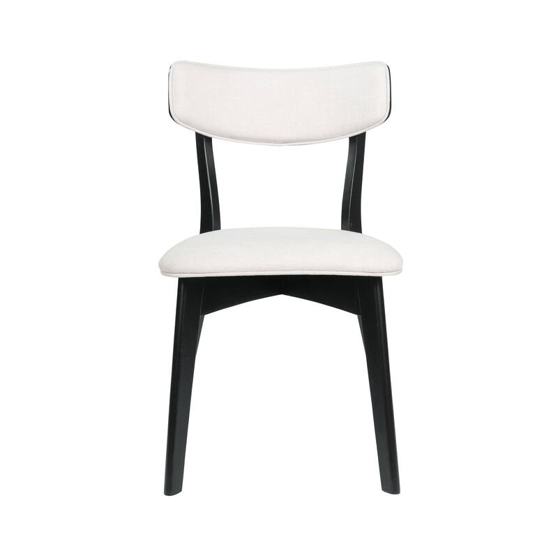 Chazz Mid-Century Modern Upholstered Rubberwood Dining Chairs (Set of 2 ...