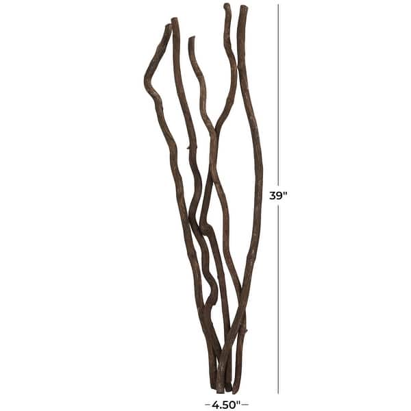 Cream or Dark Brown Wood Tall Branch Dula Log Natural Foliage - Bed ...