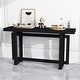 Modern Entryway Console Table with Industrial-inspired Concrete Wood ...