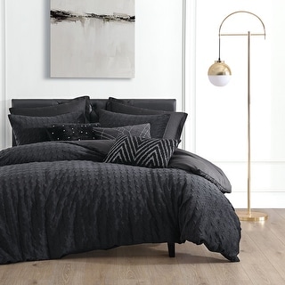KARL LAGERFELD PARIS Velvet Houndstooth Comforter Set - Bed Bath ...