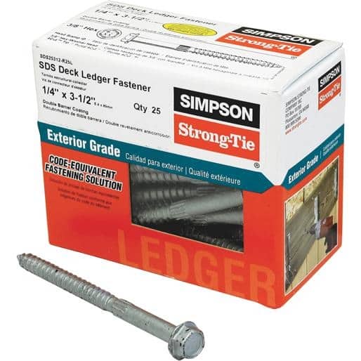 Simpson Strong-Tie 25 1/4X3-1/2 Wood Screw SDS25312-R25L Unit: EACH ...