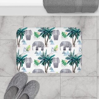 Daily Boutik Lucky Elephant Bath Mat Home Accents - Bed Bath & Beyond ...