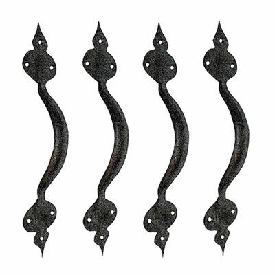 Door Pulls Black Wrought Iron Badge Design 11 Pack of 4 Renovators ...