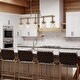 Haye Modern Gold Brass 5-Light Chandelier Seeded Glass Kitchen Island ...