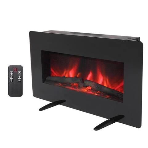 36''/42'' Electric Indoor Wall Mounted Fireplace with Remote Control ...