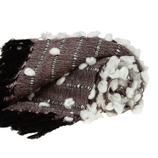 HomeRoots Pink Woven Wool Solid Color Reversable Throw - Bed Bath ...