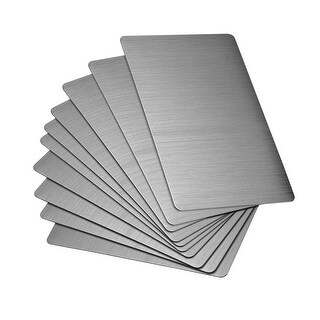 Blank Metal Card Brushed 201 Stainless Steel Plates - Bed Bath & Beyond ...