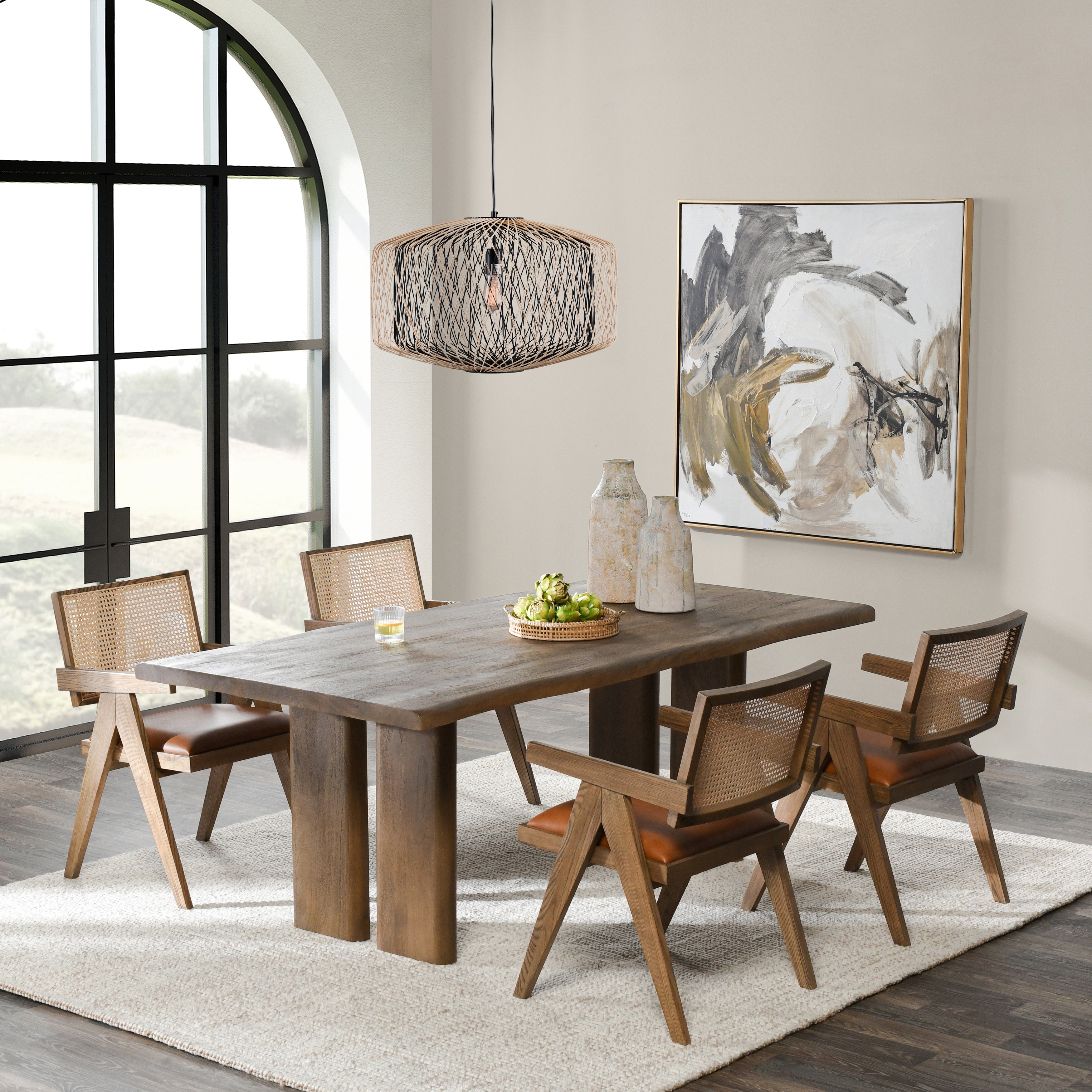 Classic Home Holmes 80 Mango Wood Dining Table in Brown