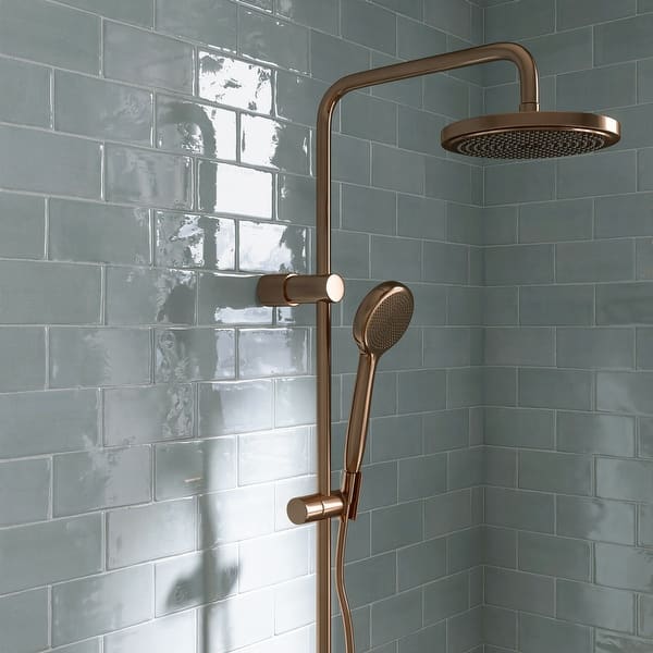 TileGen. New Country 3" x 6" Ceramic Subway in Powder Blue Wall Tile ...