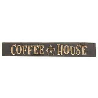 Coffee House Engraved Sign 24" - Brown - 3.5undefined high by ...