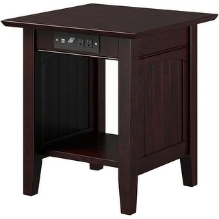 Nantucket End Table with Built-in Charger in Espresso - other - Bed ...