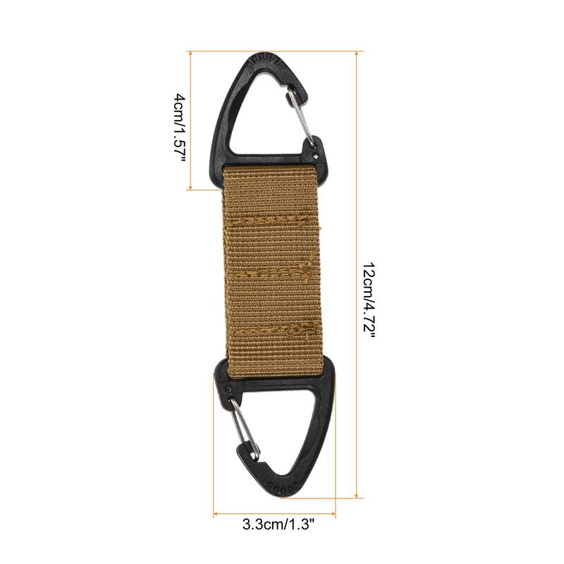 Belt Clips Strap Hanging Buckle Keychain with Double Triangle Clip ...