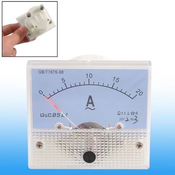 Class 2.5 Accuracy Analog AC 0-20A Scale Range Amperemeter Panel Meter ...