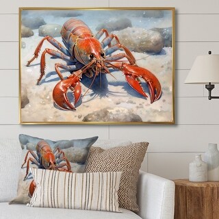 Designart "Freshwater Crayfish II" Crayfish Framed Wall Decor - Bed ...