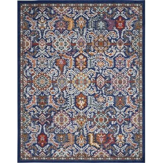8' x 10' Blue and Gold Intricate Area Rug - 3'6" - Bed Bath & Beyond ...