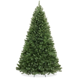 Pre-Lit Realistic Green Spruce Artificial Christmas Tree, Stand - Bed ...