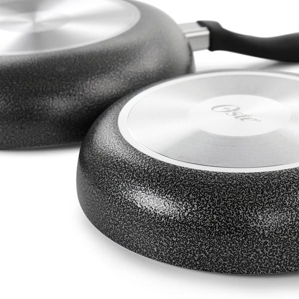 Oster Clairborne 2 Piece Nonstick Aluminum Frying Pan Set in Charcoal - Bed Bath & Beyond - 32551102