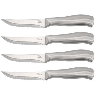 Our Table 4 Piece 4.5 Inch Stainless Steel Steak Knife Set with ...