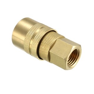 Brass Interchange Coupler , 1/4" NPT Female x 1/4" NPT Female Pipe Dual ...