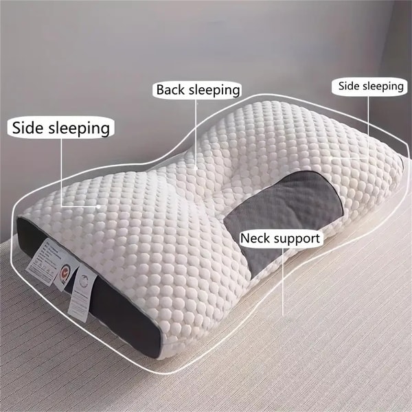 Set of 2 Neck Pillow, Standard Bed Pillow, Adaptive Pillows for Neck ...