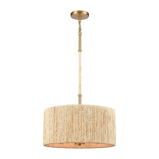 Elk Home Abaca Brushed Gold With Rope Shade 4 Light Chandelier - Bed ...