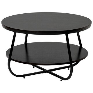 Ellery Round Coffee Table Industrial Style - Bed Bath & Beyond - 34343765