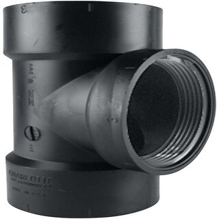 Charlotte Pipe 2 In. Hub x Hub x FIP Test ABS Cleanout Tee - 1 Each ...