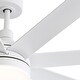 65 Inch Black/White/Gold LED Ceiling Fan with Light Remote(8-Blade ...