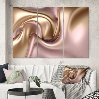 Designart "Smooth Liquid Gold In Soft Shades Of Gold And Taupe VI ...