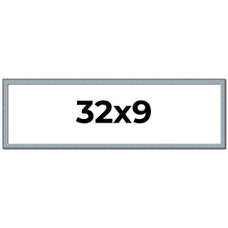 32x9 Frame Rustic Sky Blue Solid Wood Picture Frame | 0.75 Inch - Bed ...