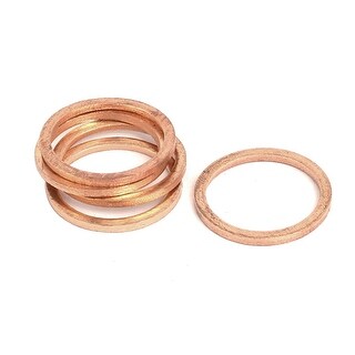 5pcs 17mmx21mmx1.5mm Copper Flat Ring Sealing Crush Washer Gasket - Bed ...