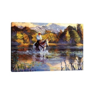 iCanvas "Wading Upsream" by Christopher Clark Canvas Print - Bed Bath ...