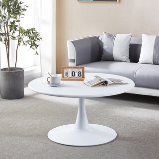Modern Dining Table Metal Base Center Table Round Tulip Coffee Table ...