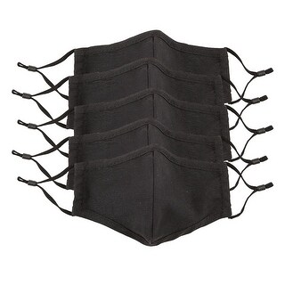 Set of 5 Black Solid Kids Face Masks - small - Bed Bath & Beyond - 36713884