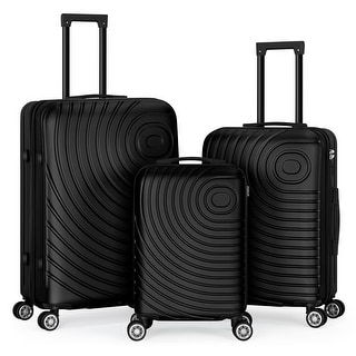 Round Striped Luggage Travel 3-Piece Set Black - Bed Bath & Beyond ...