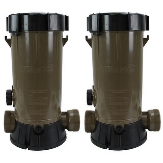 Hydro Tools Automatic Inline Above Ground Swimming Pool Chlorinator (2 ...