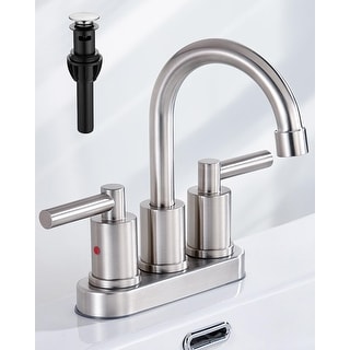 8 Inch Widespread Bathroom Faucet 3 Hole Brushed Nickel, 2 Handle ...