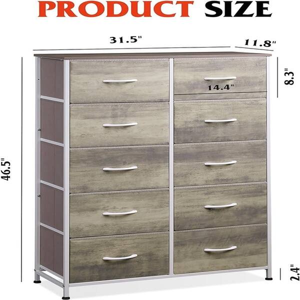 Tall Chest Organizer Unit with Textured - Bed Bath & Beyond - 39834574
