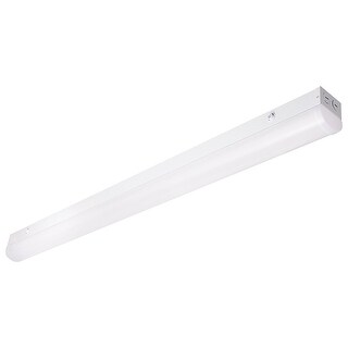 4 ft. LED Linear Strip Light Wattage and CCT Selectable White Finish ...