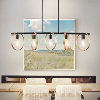 5-Light Kitchen Island Lighting Farmhouse Dining Room Light Fixture ...