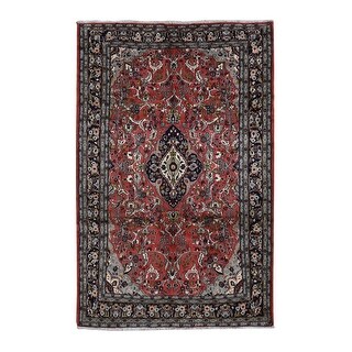 Shahbanu Rugs Fire Brick Red New Persian Hamadan Full Pile Excellent ...