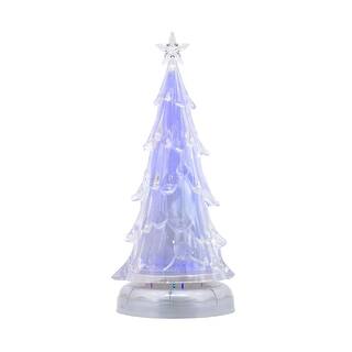 14.5" Pre-lit Rotating Musical Sparkle Tree with Water Inside, RGB LED ...