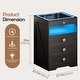Smart Nightstand with Lockable Drawer, Charging Station & LED Lights, 3 ...