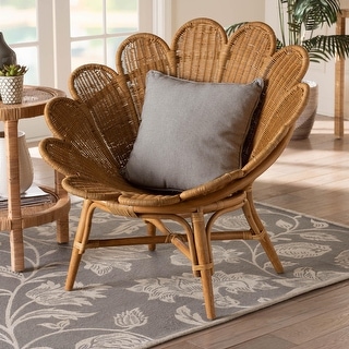 Blossom Bohemian Honey Rattan Accent Flower Chair - Bed Bath & Beyond ...