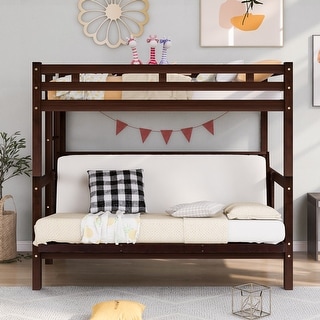 Twin Over Full Bunk Bed, Down Bed Can be Converted into Daybed - Bed ...