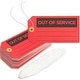 100 Pack Red Out of Service Tags with String, Maintenance Equipment ...